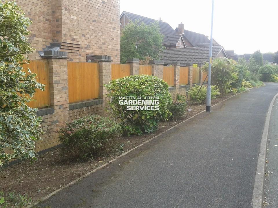 Tidying borders in Yarnfield | Tree and Garden Services by Martin Allerton